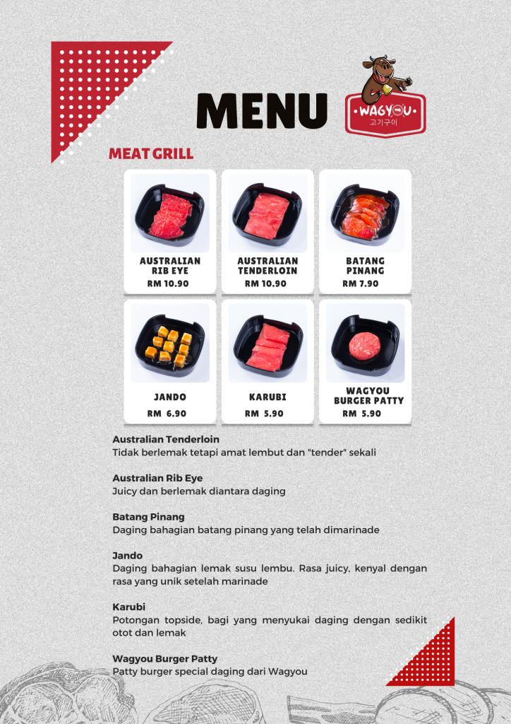 Menu Standard – Wagyou